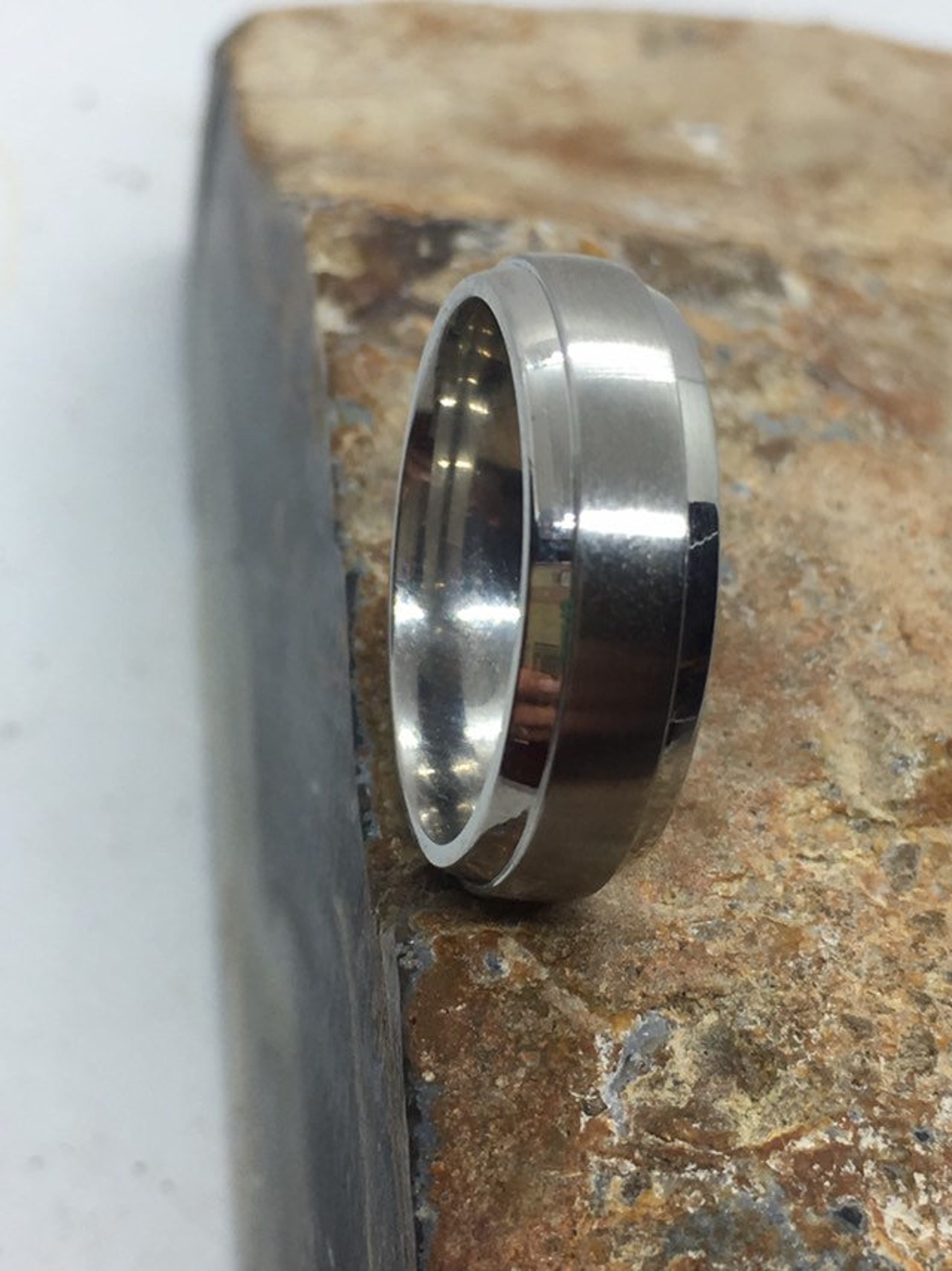 Vintage Stahl Ring Größe UkT1/2 usa9.75 | Etsy