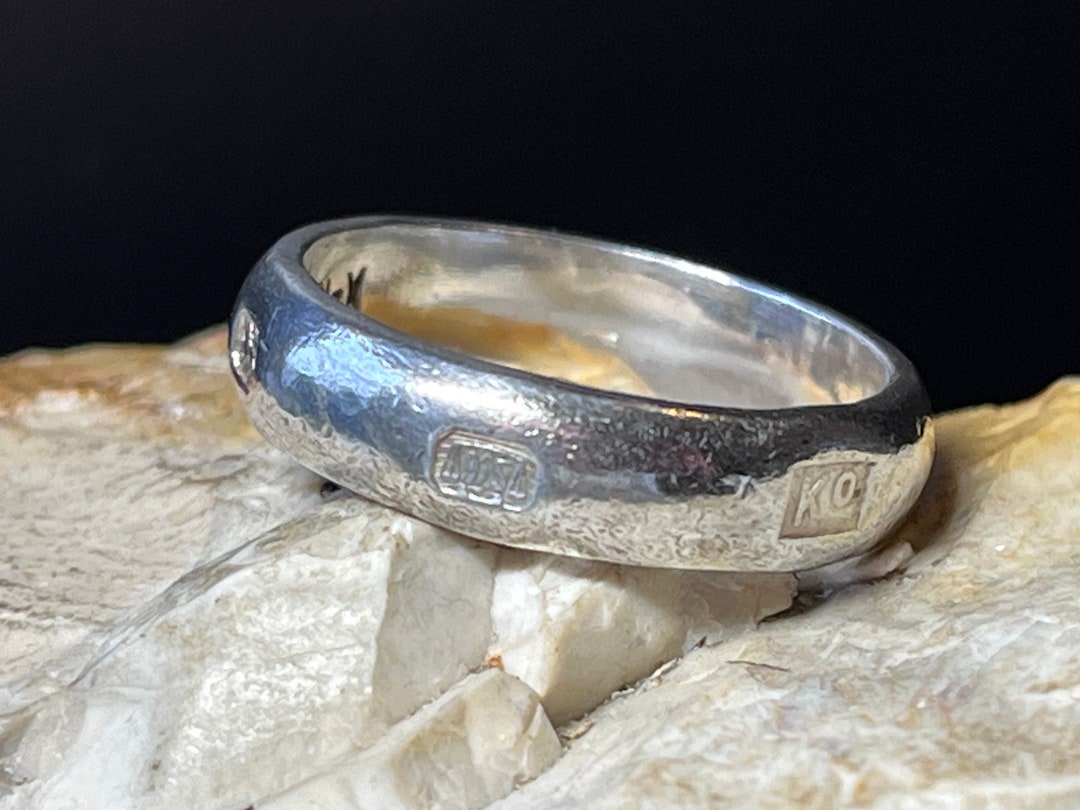 Kaleido Silver Band Ring Stacker Spacer Size Uk T1/2 USA 10 - Etsy