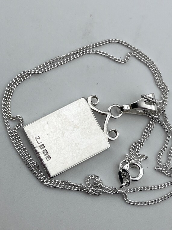 1978 rectangular medallion pendant necklace sterling … - Gem