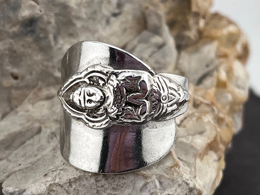 Vintage Silver Teaspoon Siam Ring Size Uk S USA 9.25 - Etsy