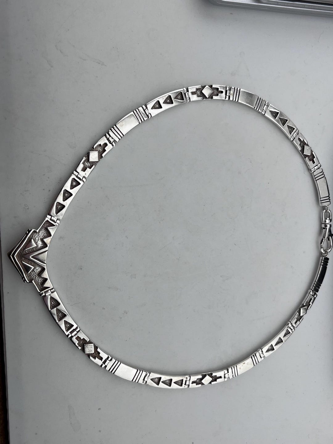 Inca Styled Sterling Silver Collar Necklace Approx 40cm - Etsy