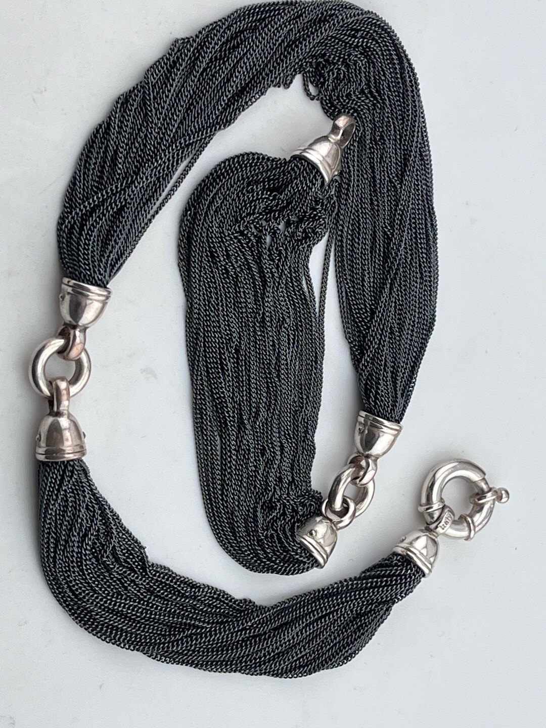 40cm 2010 Old Florence Necklace Multiple Chains Sterling Silver - Etsy