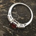 Vintage Solid Silver Red Gemstone Ring Ukm USA6.25 - Etsy