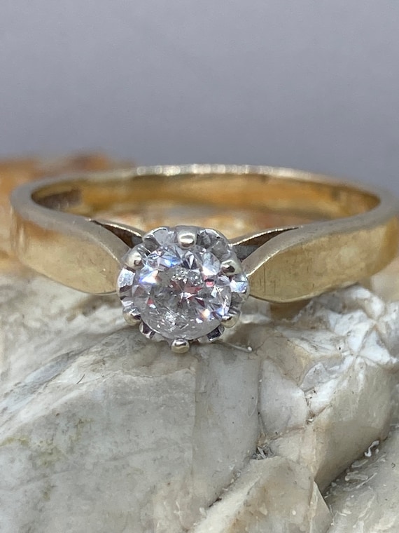 Vintage 1/3ct diamond solitaire - Gem