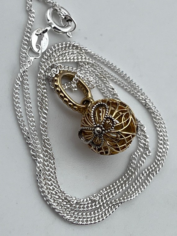 Pandora Charm Pendant Necklace Ball Bows 44cm Etsy