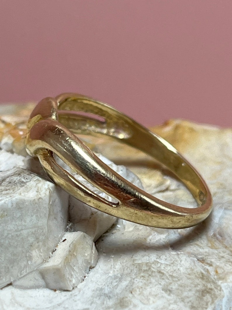 18ct Gold Vintage Italian Knot Twist Ring Band Stacker Spacer Size Uko ...