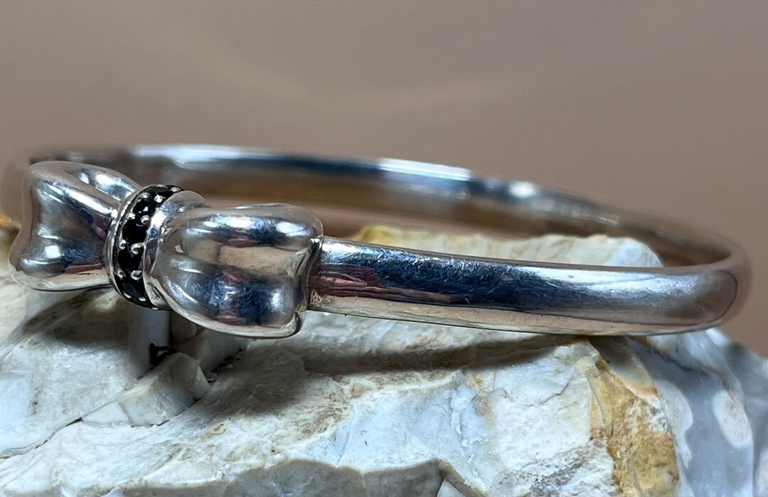 Alvilde David-andersen ADA Sterling Silver Bow Bangle - Etsy UK