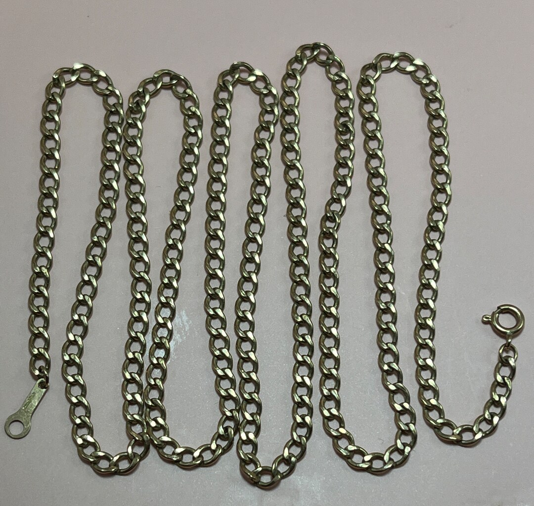 65cm 9ct Gold Curb Chain Necklace Vintage - Etsy