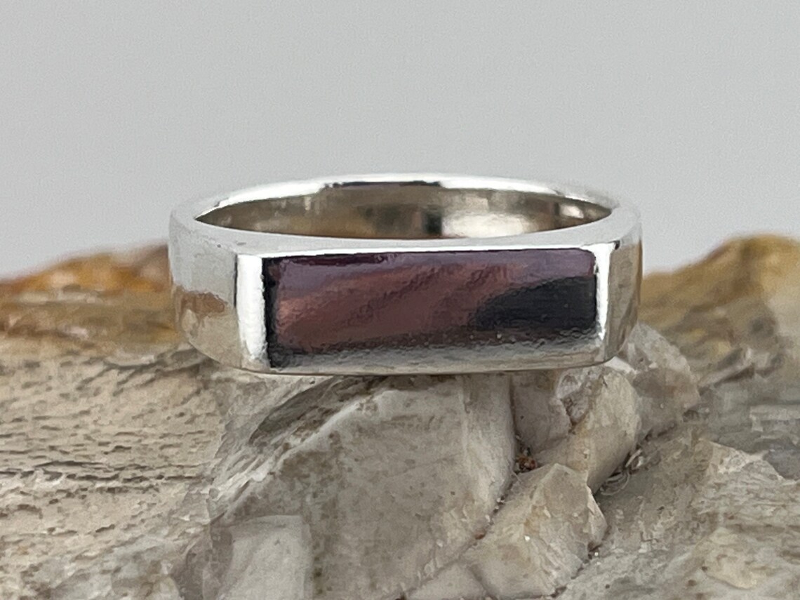 Vintage Silver Signet Ring Band Stacker Spacer Size Uk M1/2 USA 6.5 - Etsy