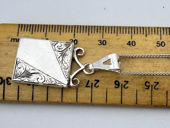 1978 rectangular medallion pendant necklace sterling … - Gem