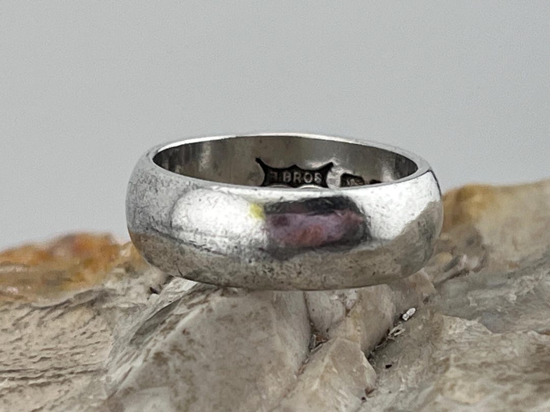 1969 Chunky Small Finger Band Ring Stacker Spacer Sterling Silver Size ...