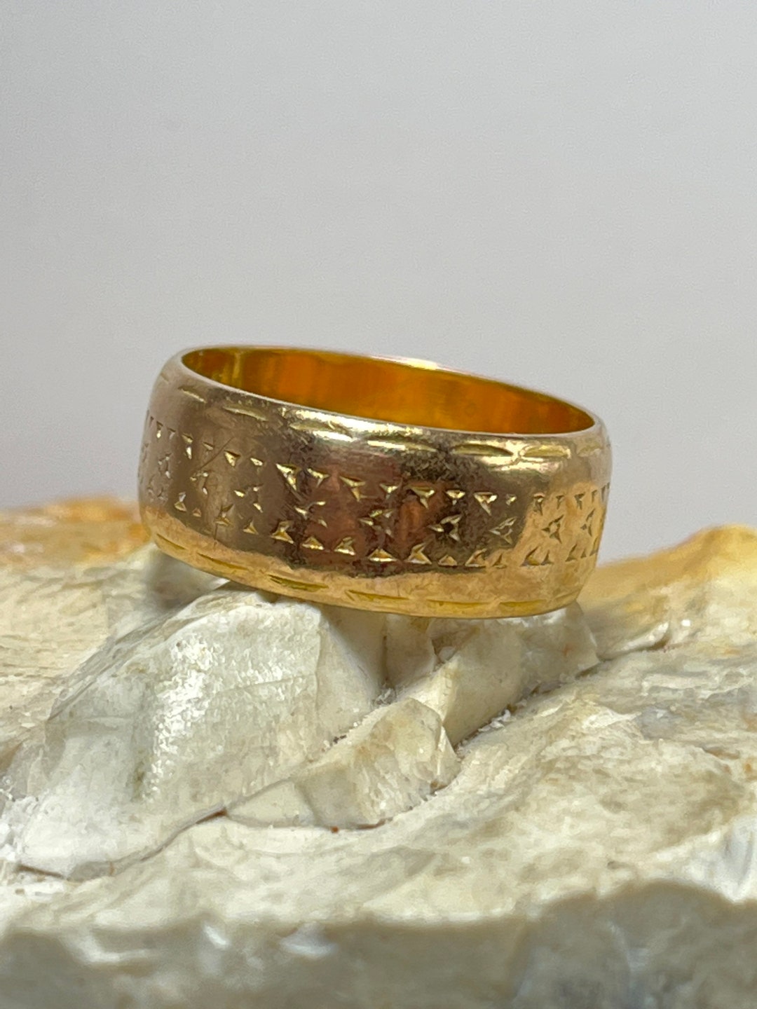 1962 22ct Gold Heavy Vintage Band Ring Stacker Spacer Size Ukm Usa6 - Etsy