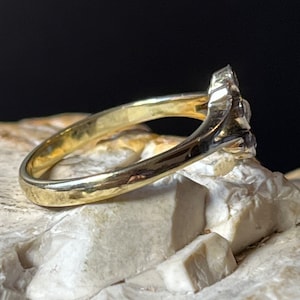 Antique Triple Vertical Diamond 18ct Gold Ring Size Ukm Usa6 - Etsy