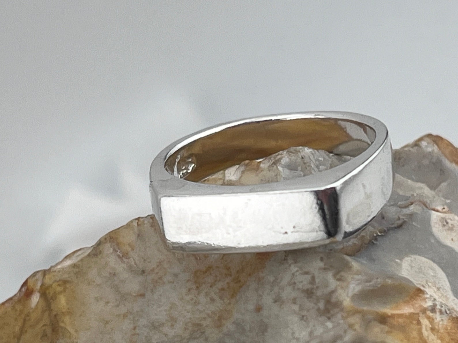 Vintage Silver Signet Ring Band Stacker Spacer Size Uk M1/2 USA 6.5 - Etsy