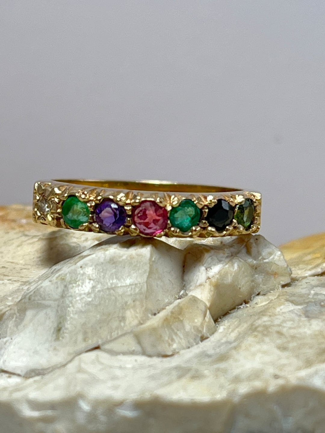 1989 DEAREST Acrostic Vintage Ring Band Stacker Spacer Size Ukl1/2 Usa6 ...