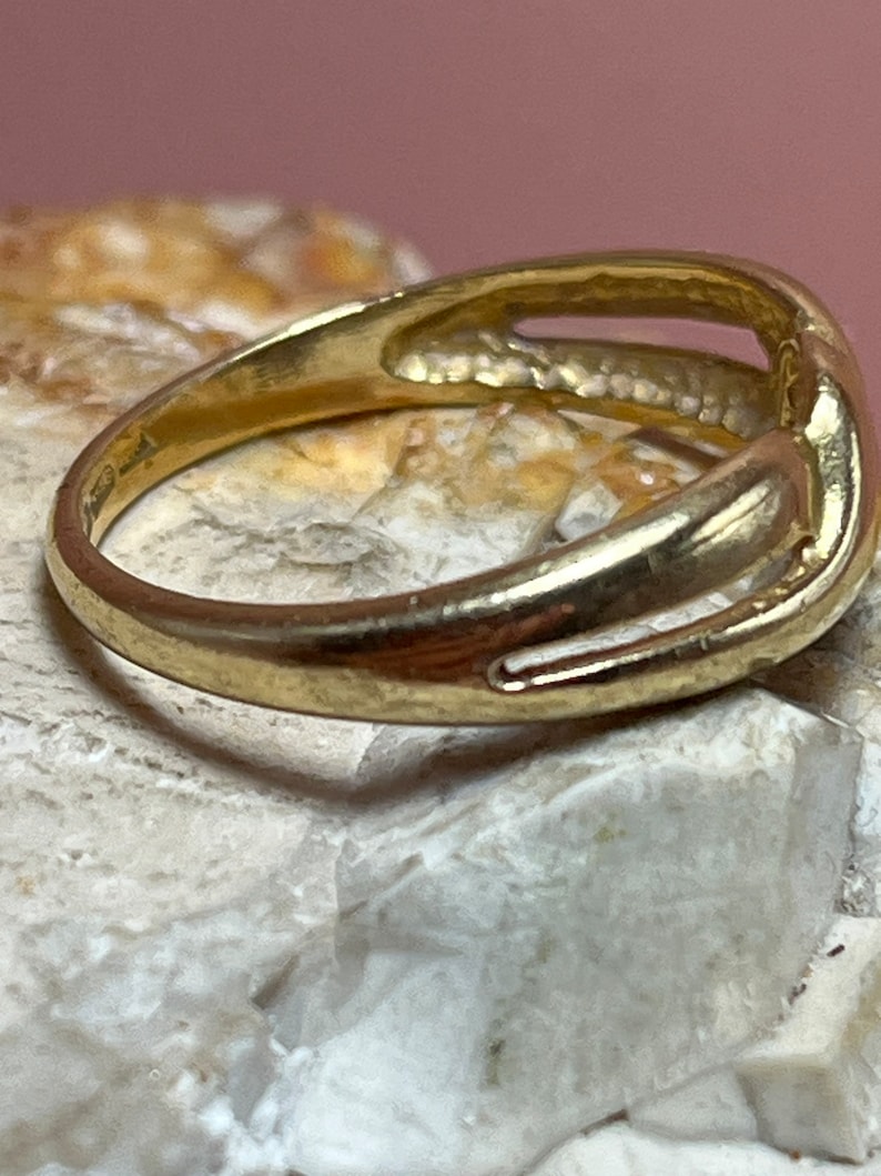 18ct Gold Vintage Italian Knot Twist Ring Band Stacker Spacer Size Uko ...