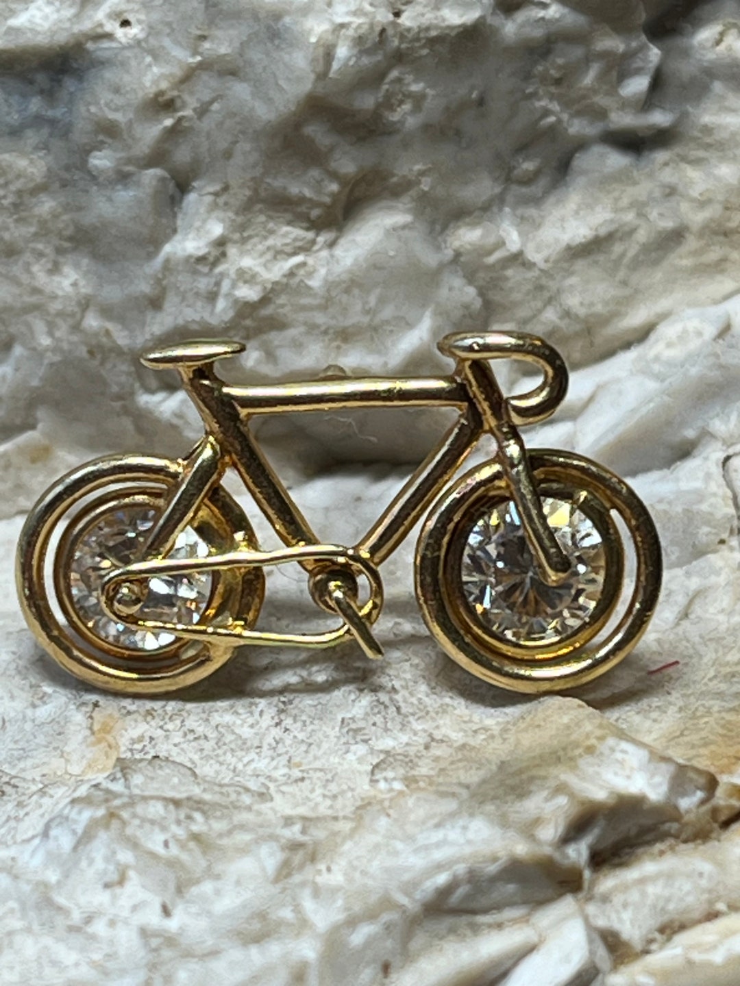 9ct Gold Racing Cycle Tie Tack Lapel Pin - Etsy