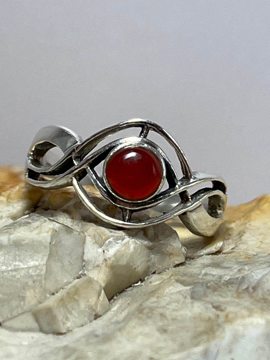 Vintage Solid Silver Ring Size Ukm Usa6.25 - Etsy