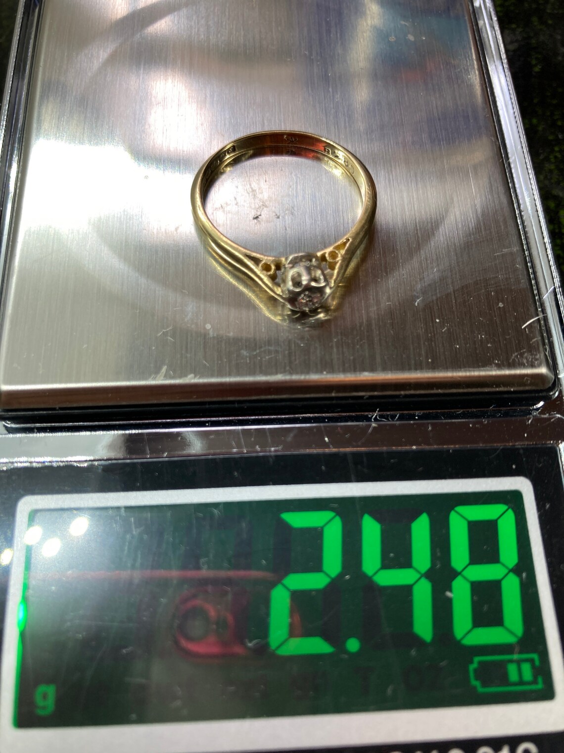 1967 Vintage 18ct Gold Diamond Solitaire Ring Size Ukm Usa6 - Etsy