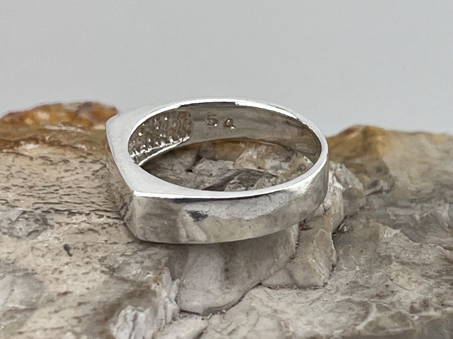 Vintage Silver Signet Ring Band Stacker Spacer Size Uk M1/2 USA 6.5 - Etsy