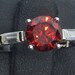 Vintage Solid Silver Red Gemstone Ring Ukm USA6.25 - Etsy