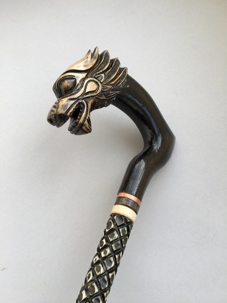 Animal Head African Walking Stick Vintage Cane - Etsy