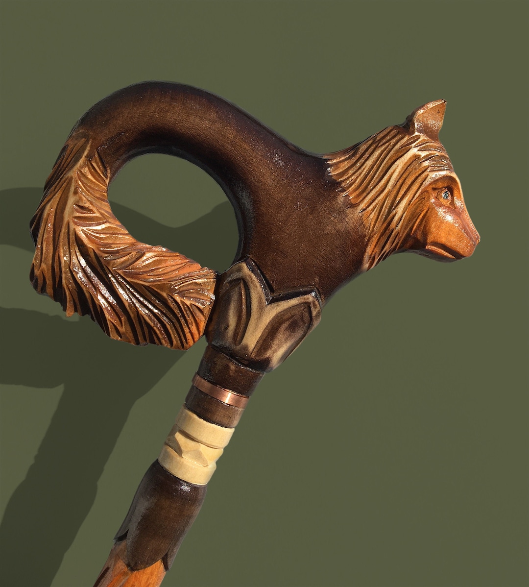 Fox Walking Stick Elegant Handle Pretty Cane - Etsy