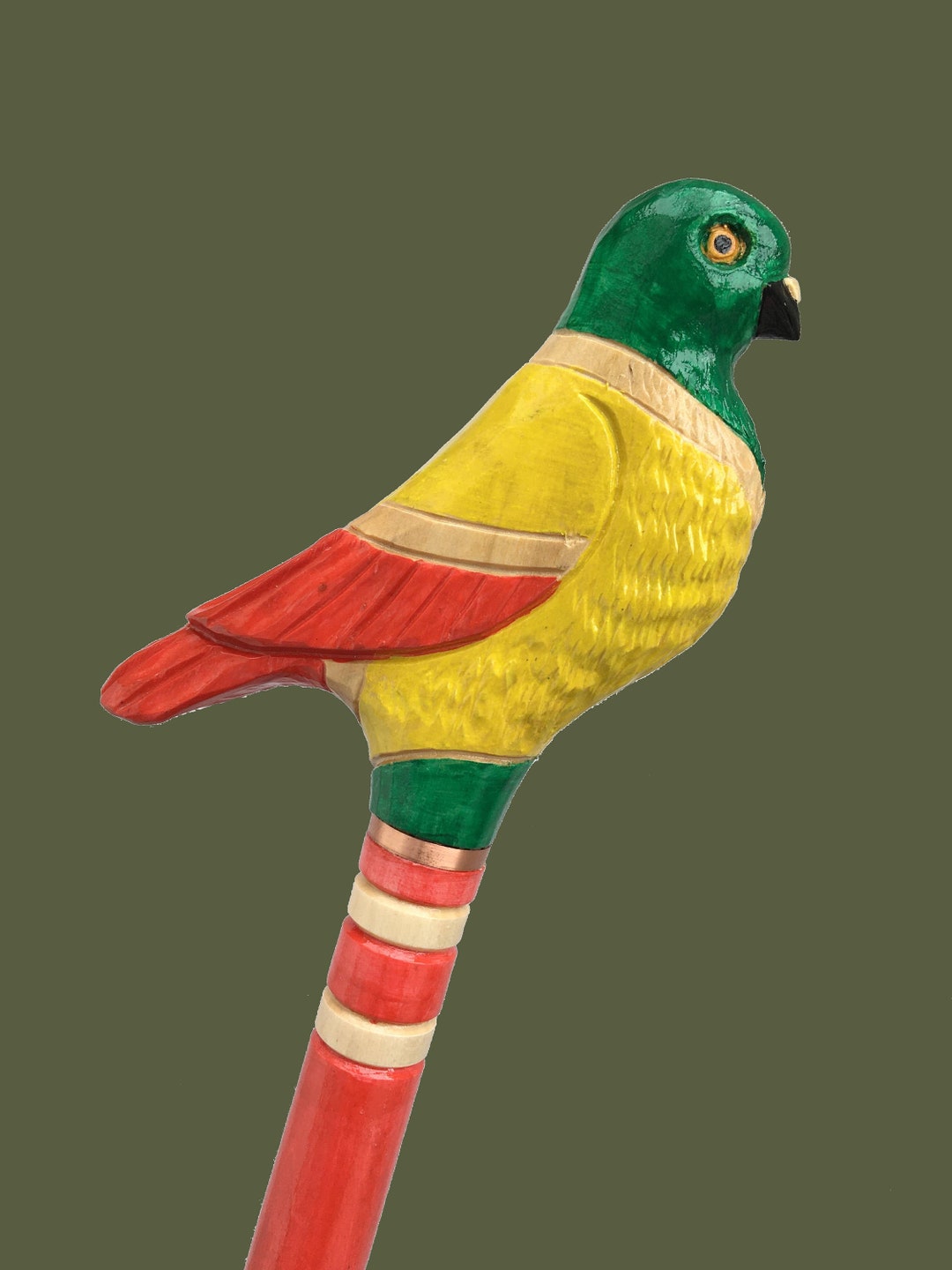 Hand-carved Ash Wood Bird Walking Cane - Dove Design - Etsy UK