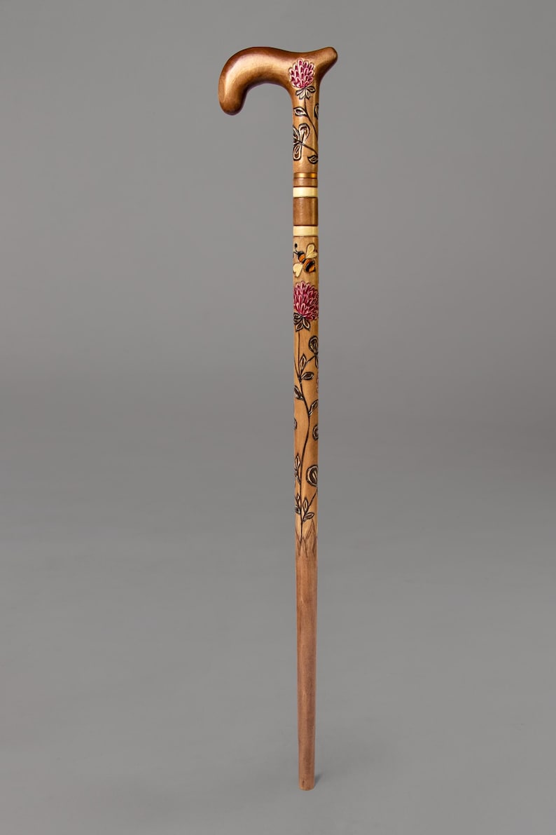 Trendy Pretty Walking Cane Stick for Women Delicate Floral Motif for ...