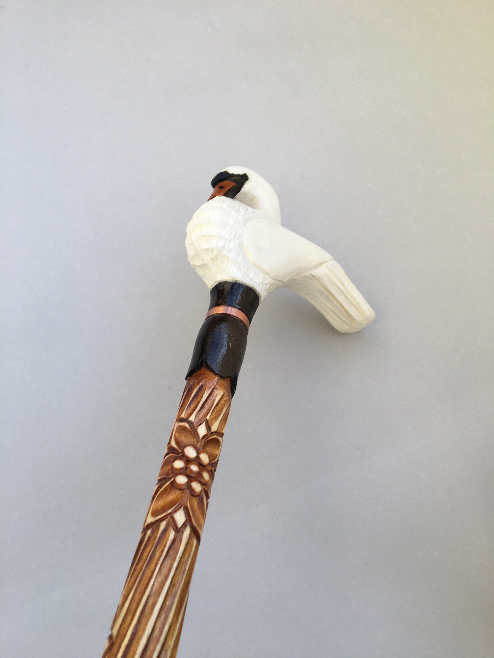 Swan Walking Stick Animal Hand Carved Cane | Etsy