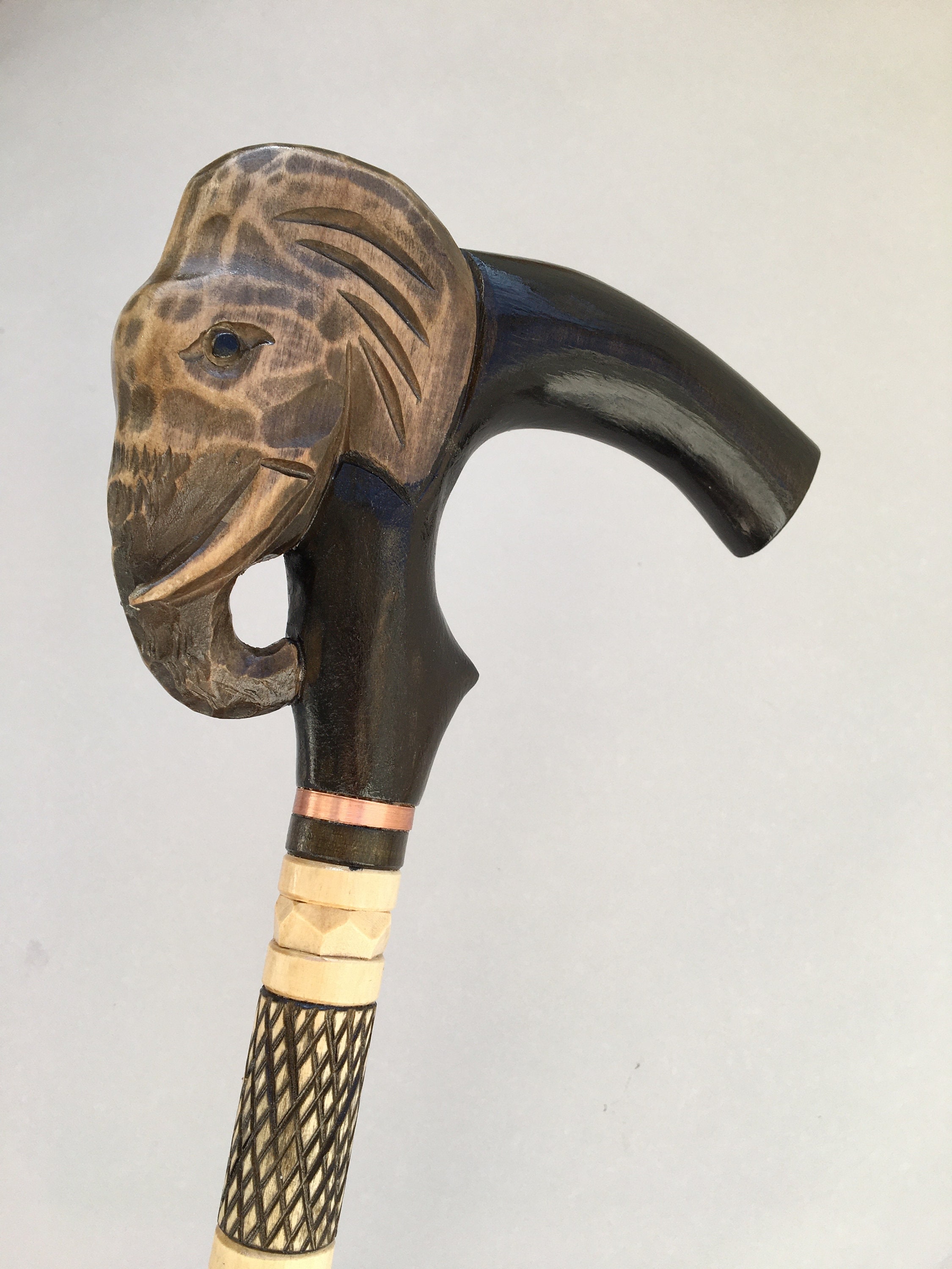 Elephant Designer Cane for Men Walking Stick - Etsy