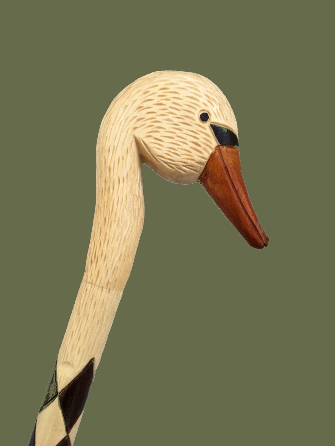 Hand Carved Cane Goose Solid Wood Walking Sticks - Etsy