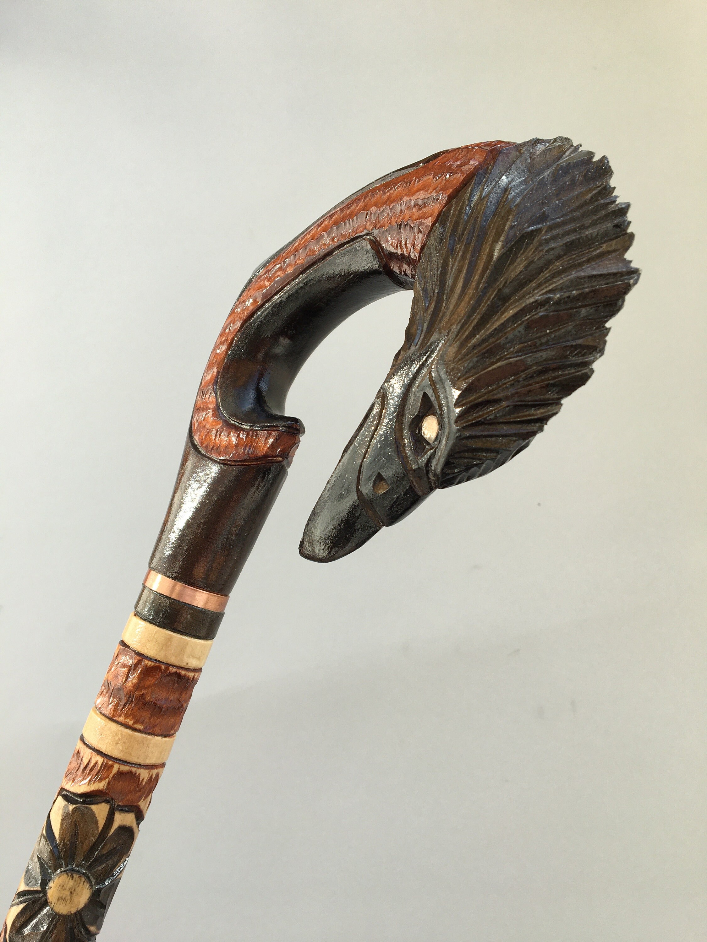 Wood for Women and Men Fancy Design Wooden Raven Handle Hand - Etsy UK