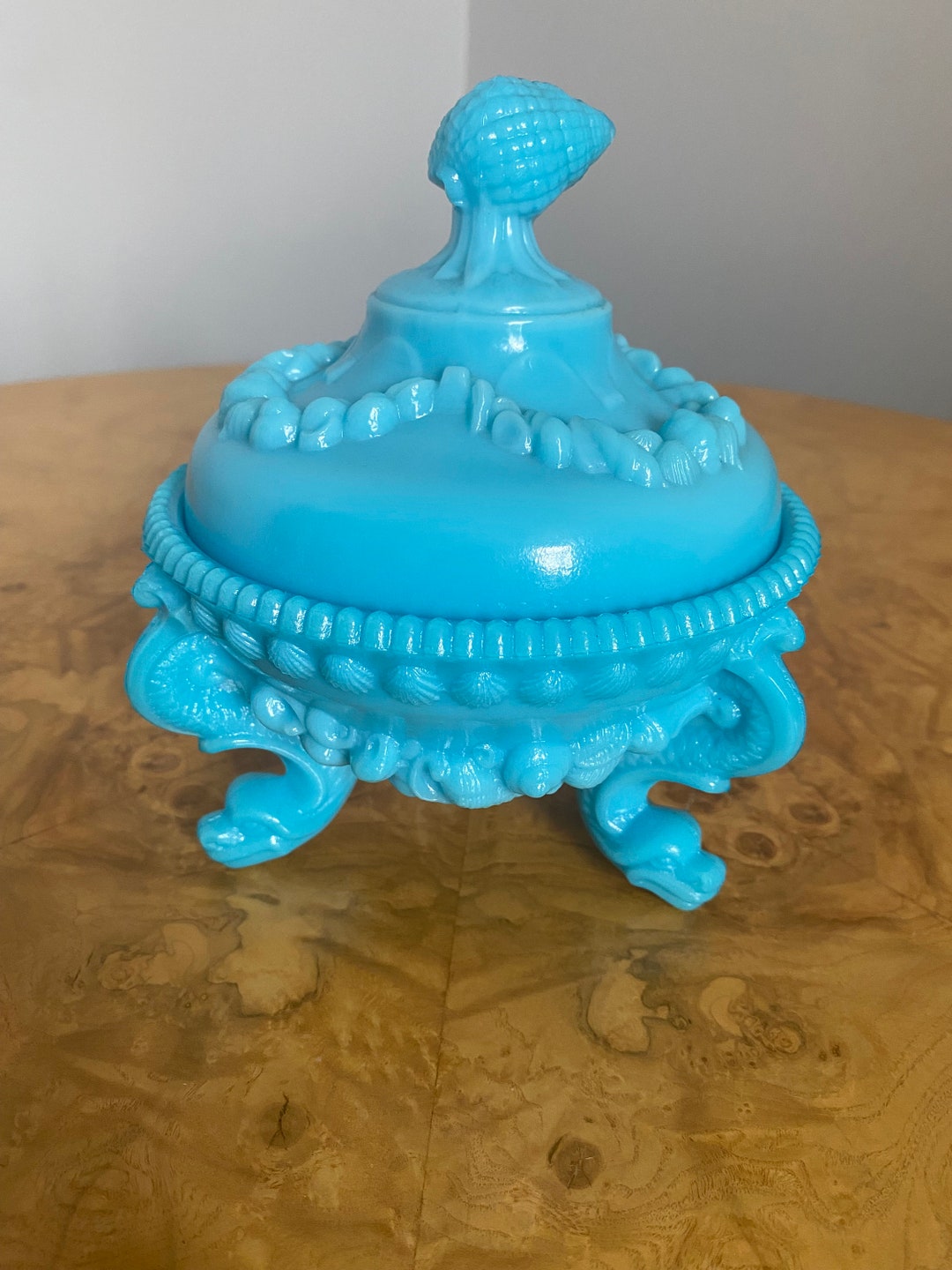 Vintage Portieux Vallerysthal Blue Opaline Milk Glass Dish, French Blue Milk Glass - Etsy
