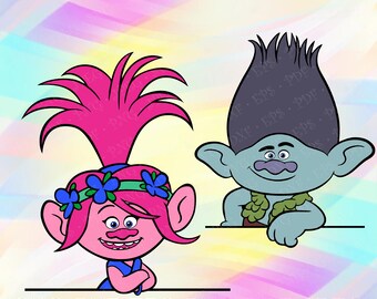 Poppy troll svg | Etsy