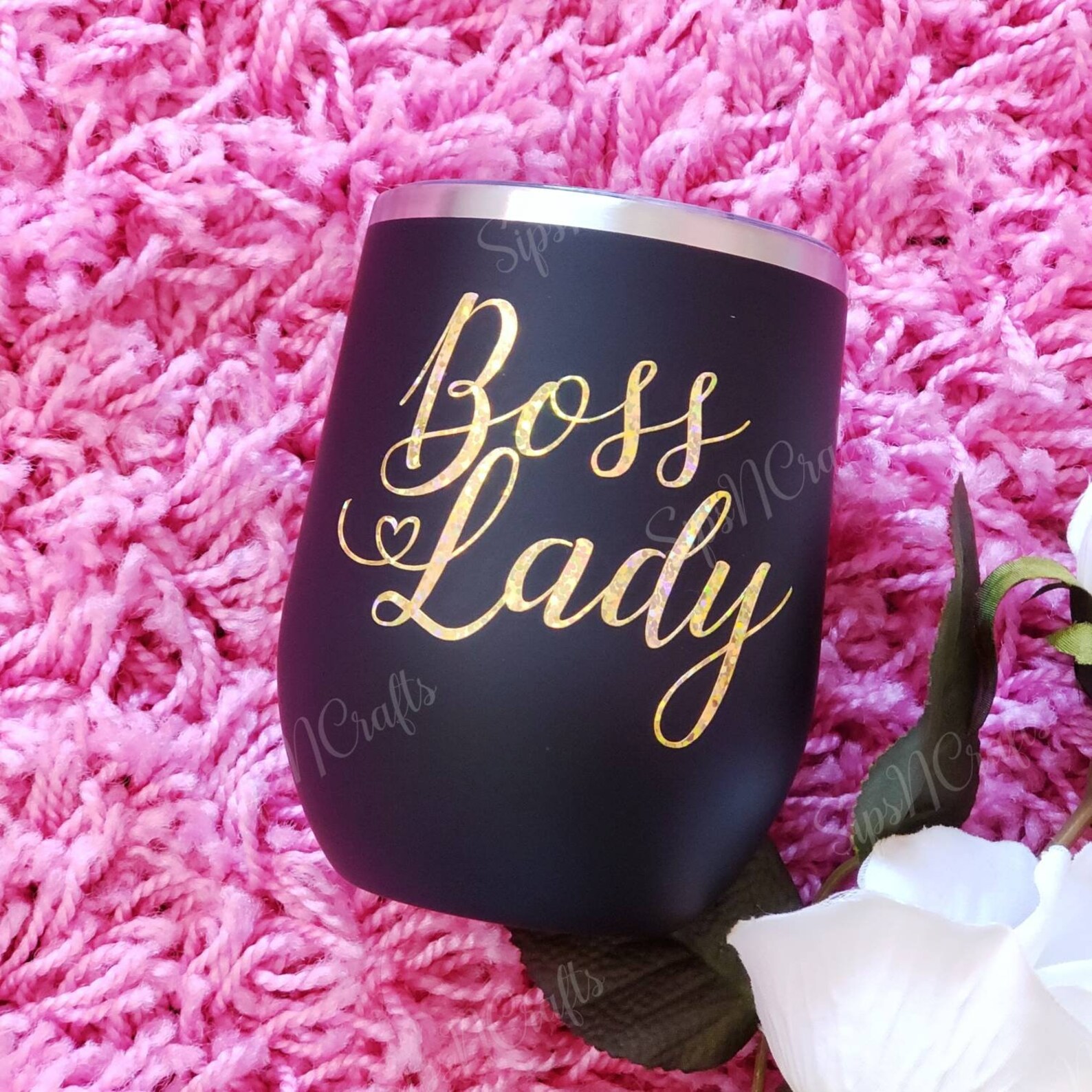 Boss Lady Wine Tumbler Girl Boss Mom Boss Wine Lovers Wine Etsy