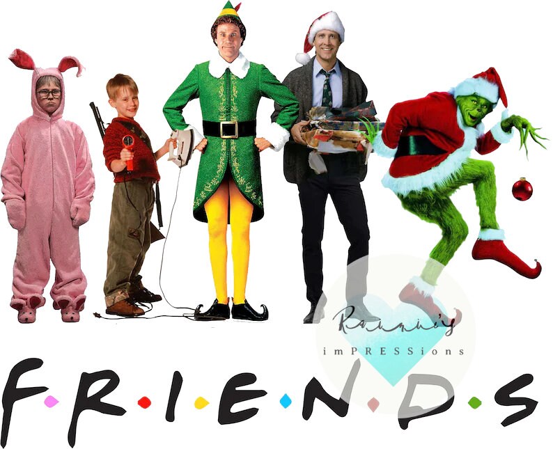 Christmas Friends SUBLIMATION TRANSFER SHEET Ready to - Etsy