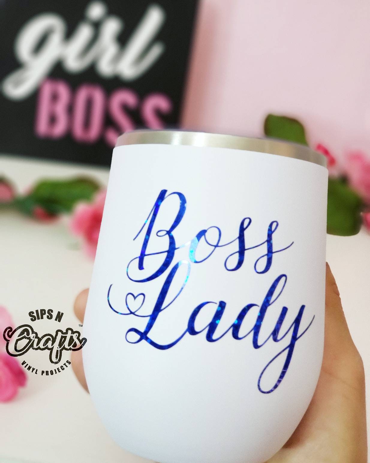Boss Lady Wine Tumbler. Girl Boss Mom Boss Wine Lovers Wine | Etsy