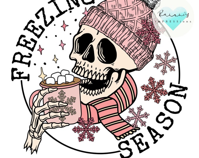 Freezing Season Skull | SUBLIMATION TRANSFER SHEET | Ready to Press ...