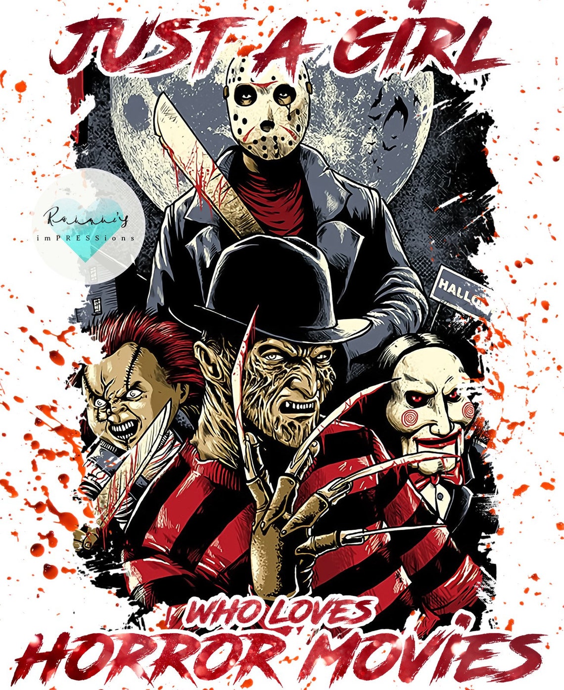 Halloween Horror SUBLIMATION TRANSFER SHEET Ready to Press - Etsy