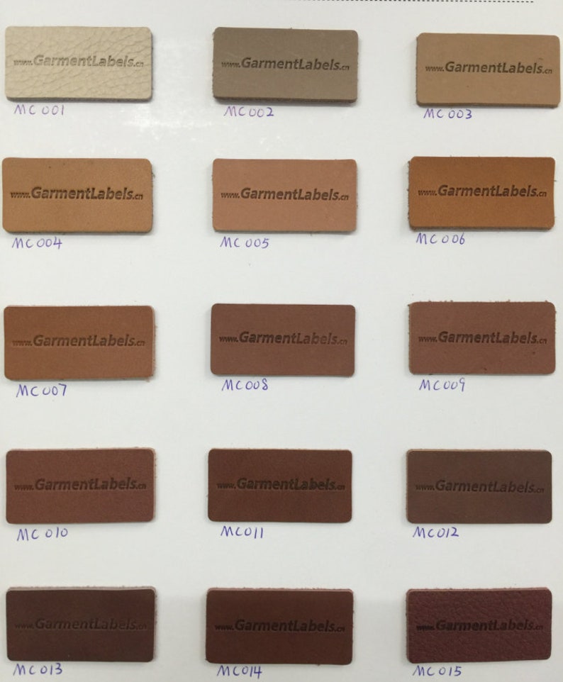 Leather Color Chart for Sale - Etsy