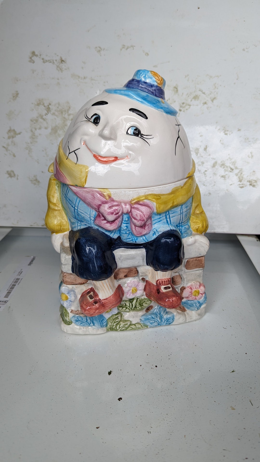 Vintage Humpty Dumpty Cookie Jar Storage Etsy