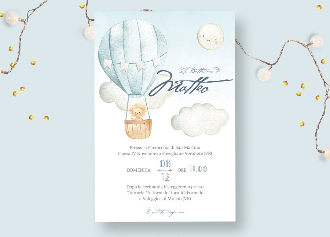 Invito Digitale Battesimo X DOWNLOAD LEGGI INFO - Etsy