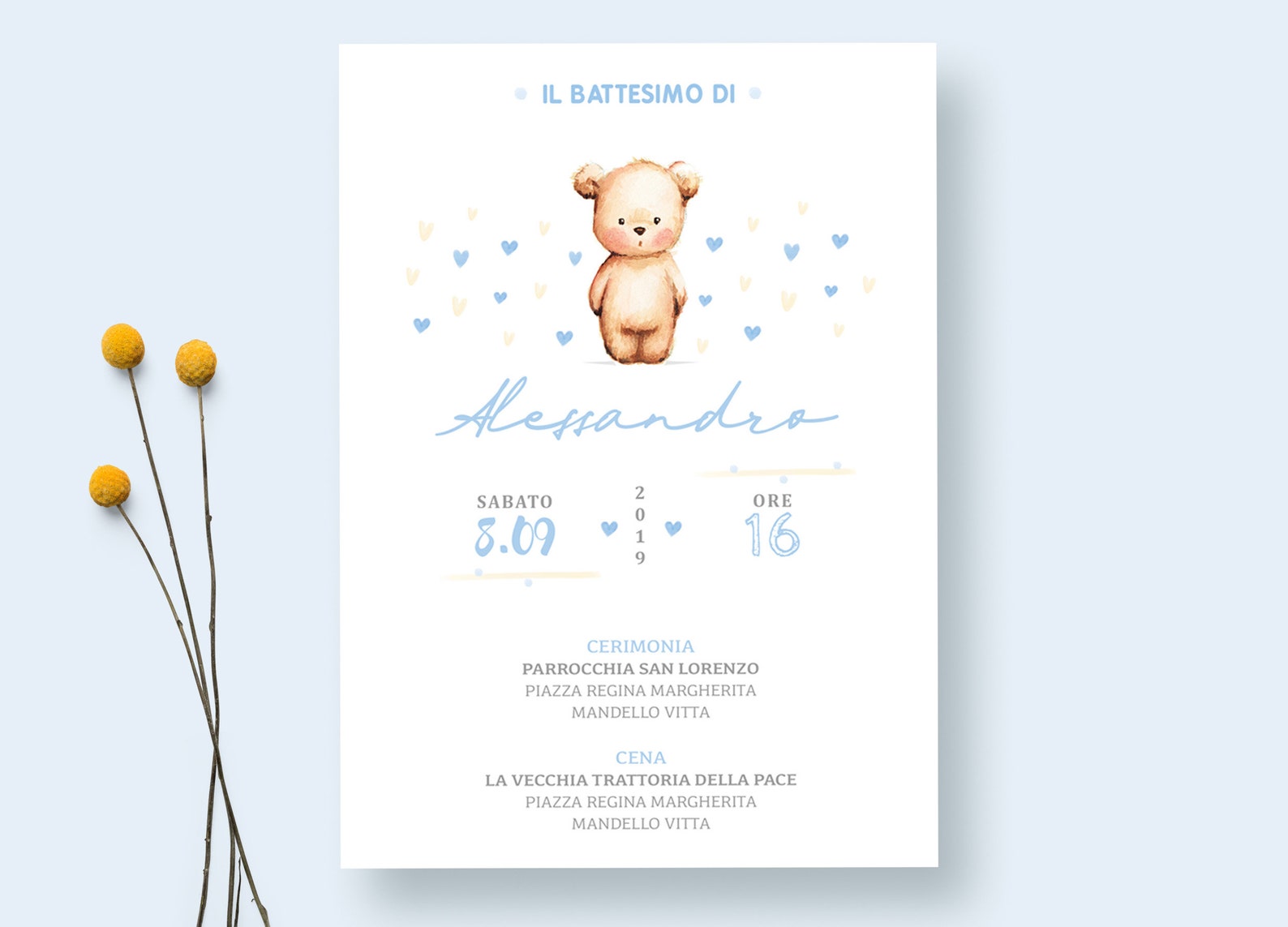 Invito digitale battesimo X DOWNLOAD LEGGI INFO - Etsy Italia