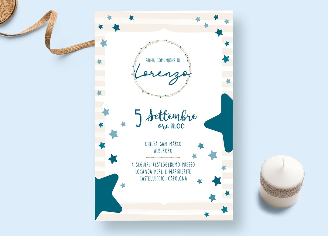 Invito digitale comunione o cresima X DOWNLOAD LEGGI INFO - Etsy Italia