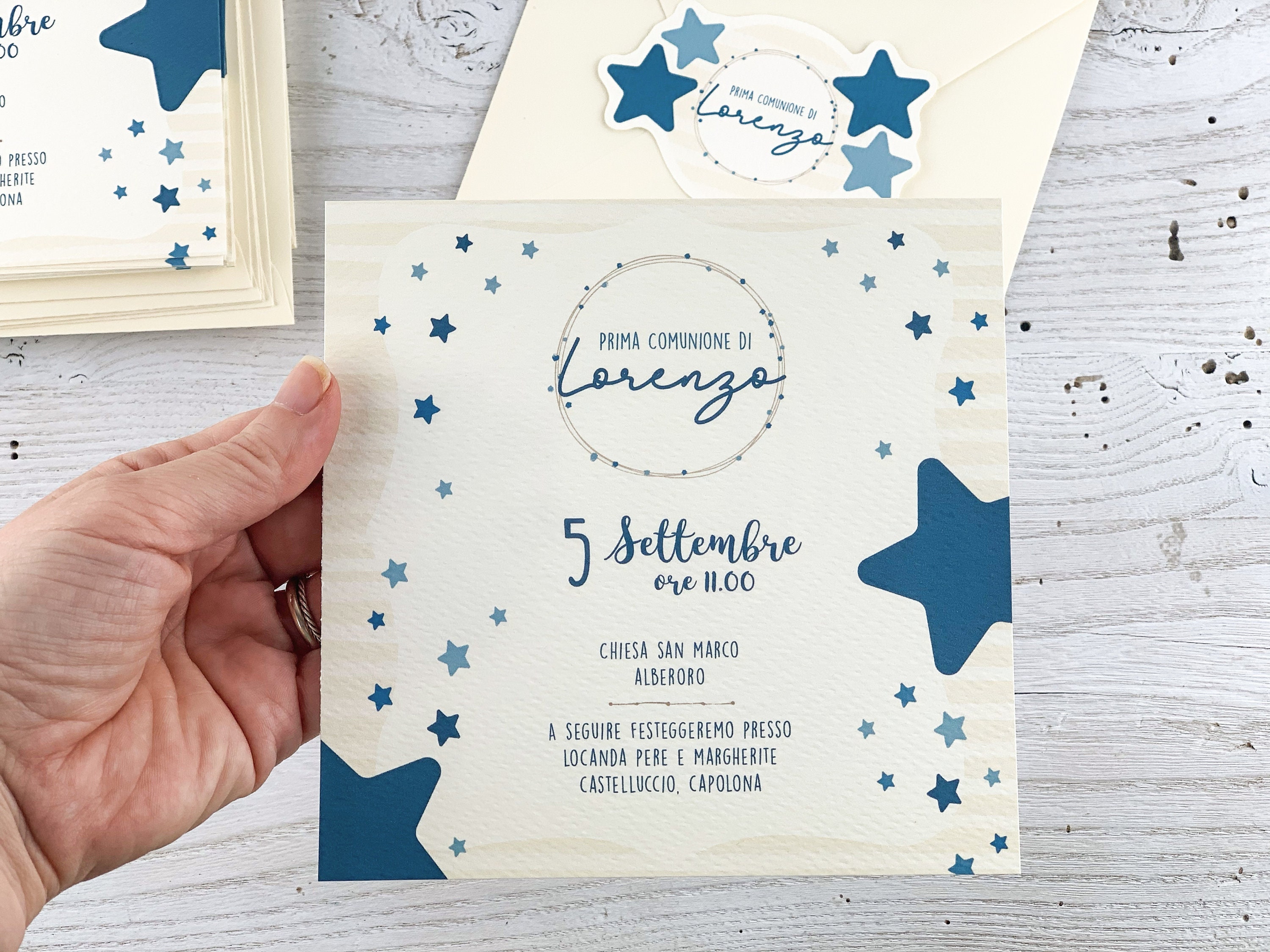 Invito Prima Comunione Stampato, Biglietto Prima Comunione, Inviti ...
