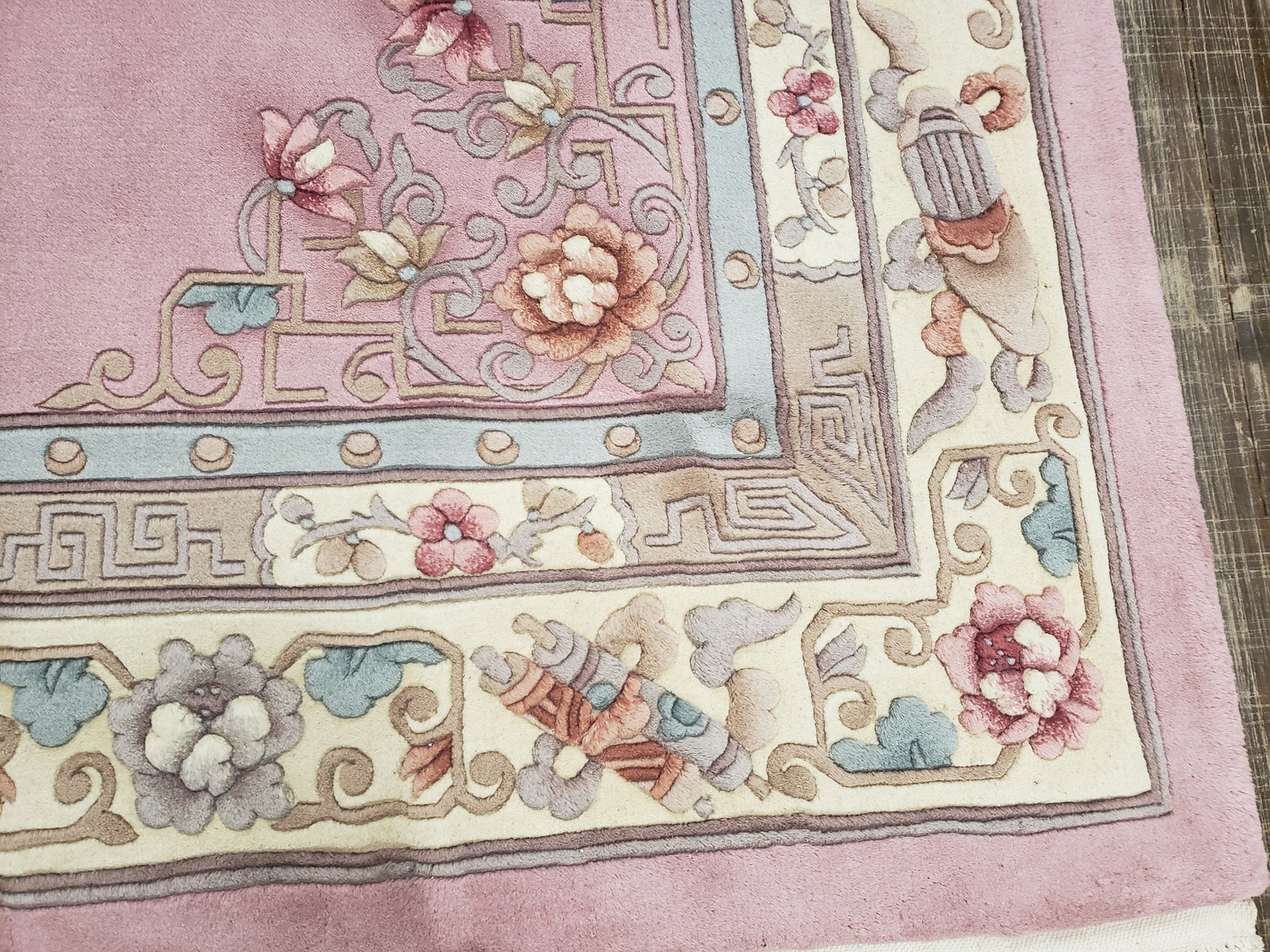 Chinese Art Deco Peking Rug Aubusson Blue Chinese Rug Wool Chinese Rug ...