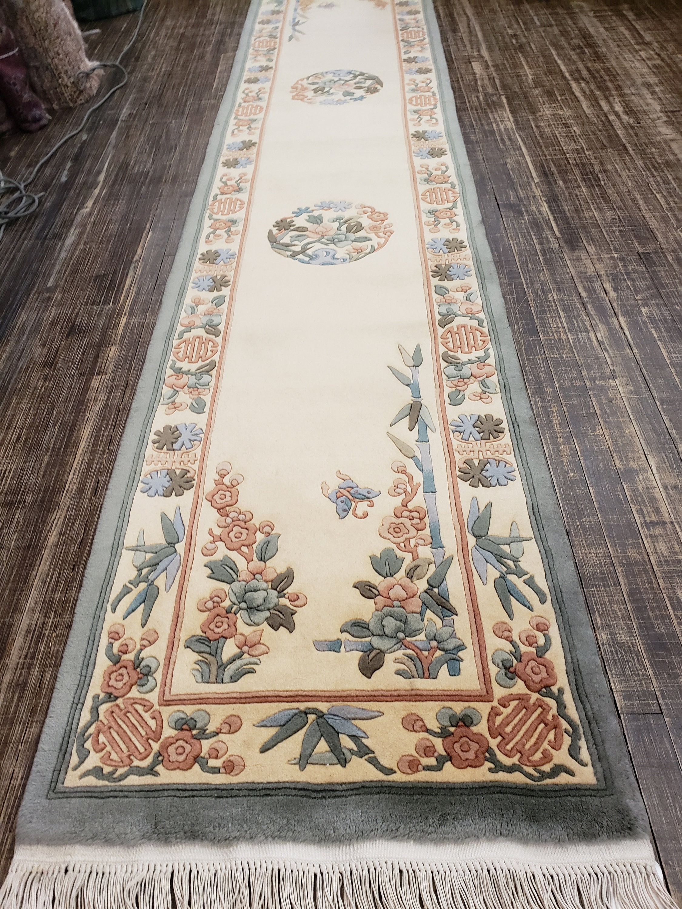 Chinese Art Deco Peking Rug Runner Wool Hand Knotted Rug Excellent ...