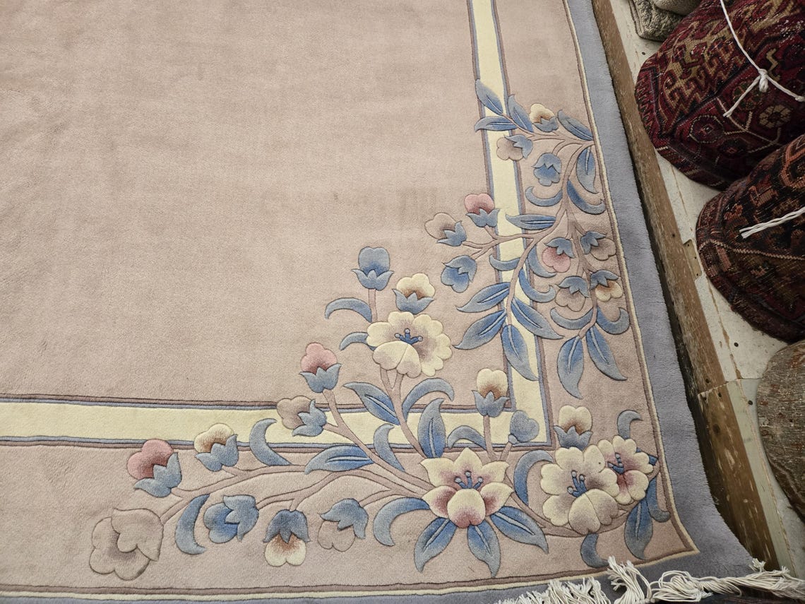 Chinese Art Deco Peking Rug 90 Line Wool Hand Knotted Rug Aubusson ...