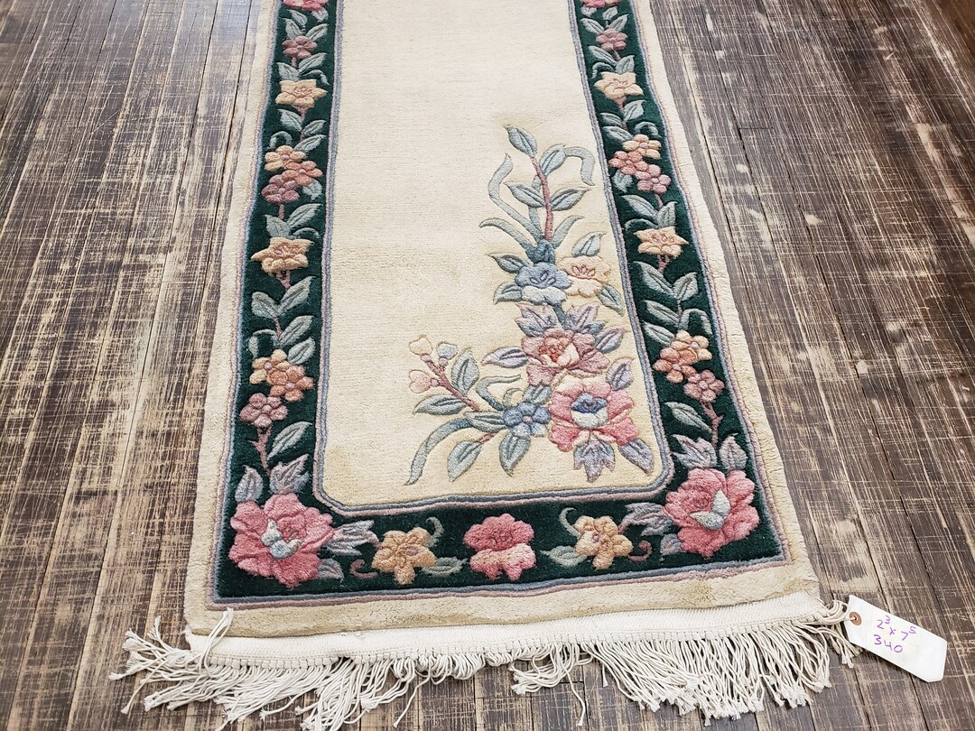Chinese Art Deco Peking Rug Runner Wool Hand Knotted Rug Excellent ...